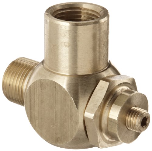 Parker 032510375 3251 Series Brass Right Angle Flow Control Valves, 3/8 ...
