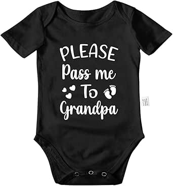 Amazon.com: TENUB Please Pass Me to Grandpa Bodysuits, First Time ...