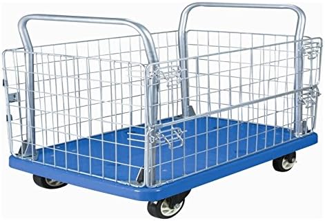BIGAPPLE 300kg Capacity Plastic Cage Platform Trolley for Heavy Weight ...
