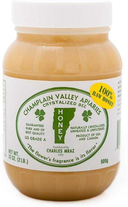 Amazon.com : 100% Raw Honey By Champlain Valley Apiaries 2lb : Grocery ...