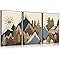 Amazon.com: 3Pcs Framed Boho Mountain Wall Art Southwest Canvas Posters ...