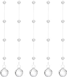 Amazon.com: uxcell 10 Pcs Acrylic Crystal Garland Strands, Clear ...