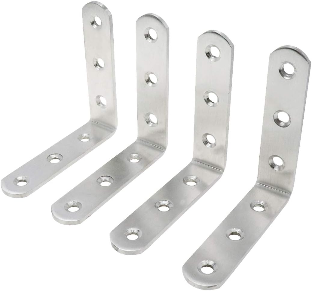 Amazon.com: 14 Pcs L Bracket Stainless Steel Corner Bracket 3 x 3 inch ...