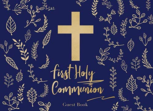 First Holy Communion Guest Book: Bold contemporary design with modern ...