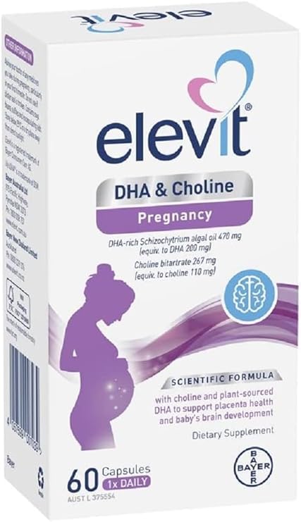 Amazon.com: Elevit DHA + Choline Prenatal Oil Pregnancy 60 Capsules ...