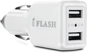 Amazon.com: iFlash Dual USB Car Lighter Charger Adapter w/ 10w (Fast ...