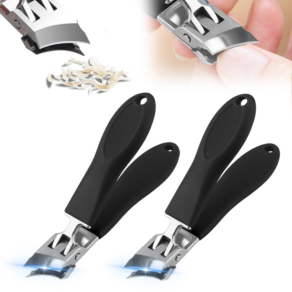 Amazon.com : Wide Jaw Opening Anti-Splash Slanted Nail Clipper ...
