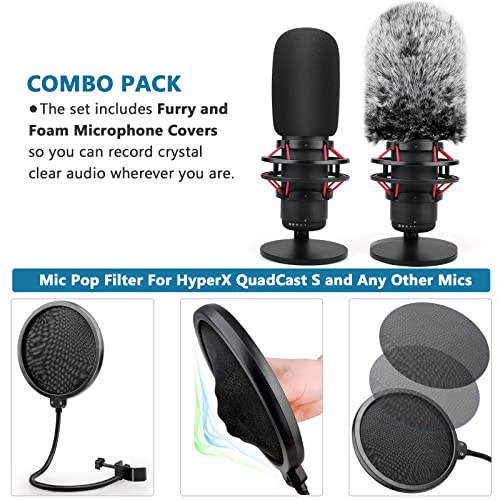 Snapklik.com : Pop Filter For Hyperx Quadcast,3 In 1 Quadcast S Mic Pop ...