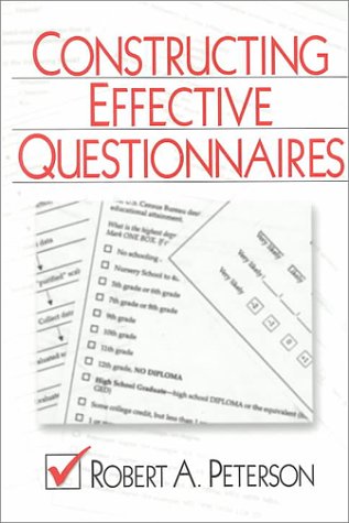 Amazon.com: Constructing Effective Questionnaires: 9780761916406 ...