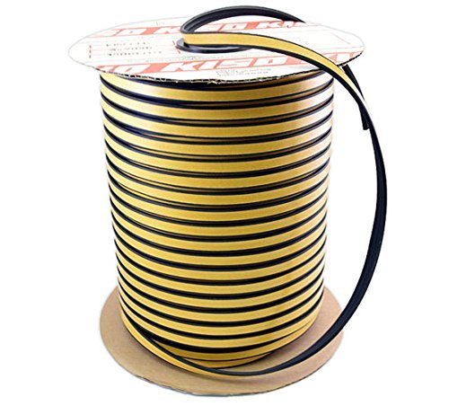 KISO EPDM 'Dry Glaze' Profile Tape 9 x 3mm - 150m Black : Amazon.co.uk ...