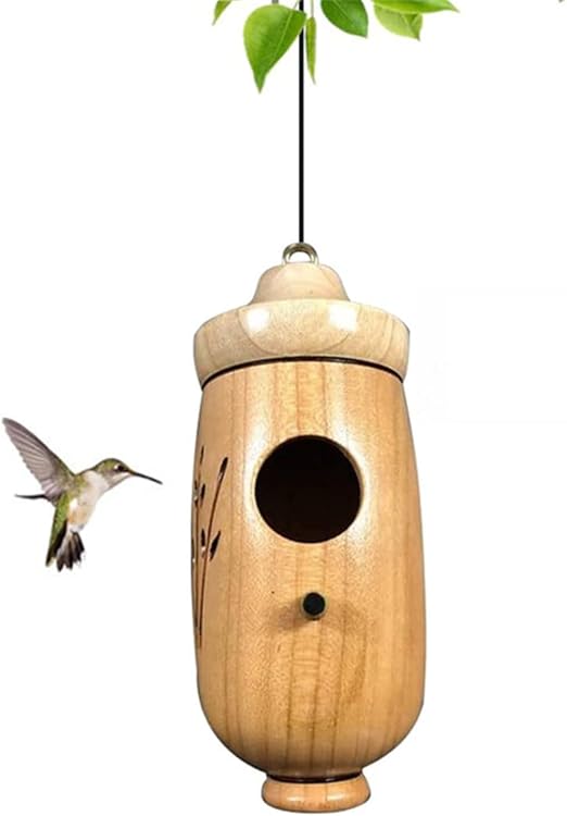 Amazon.com: Rebennit Wooden Hummingbird House, Wooden Hummingbird House ...