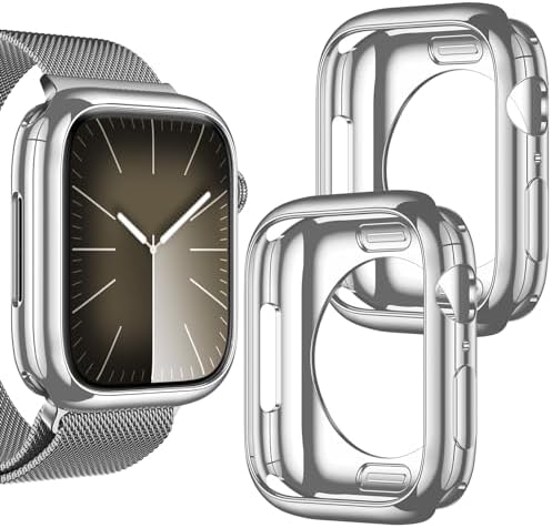 Amazon.com: [2 Pack] Goton Bumper Case for Apple Watch Series SE2 SE 6 ...