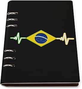 Amazon.com: Brazil Flag Heart Beat Spiral Journal Notebook 90 Pages ...