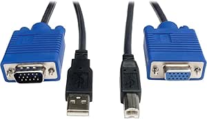 Amazon.com: Tripp Lite 10ft KVM Switch USB Cable Kit for B006-VU4-R KVM ...