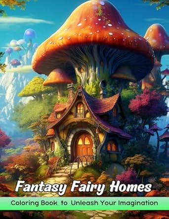 Fantasy Fairy Homes Coloring Book: Fantasy Fairy Homes Coloring Page ...