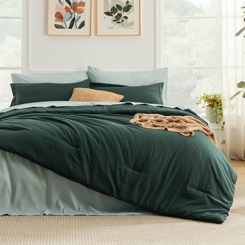 Amazon.com: Bedsure King Size Comforter Set - 7 Pieces Forest Green ...