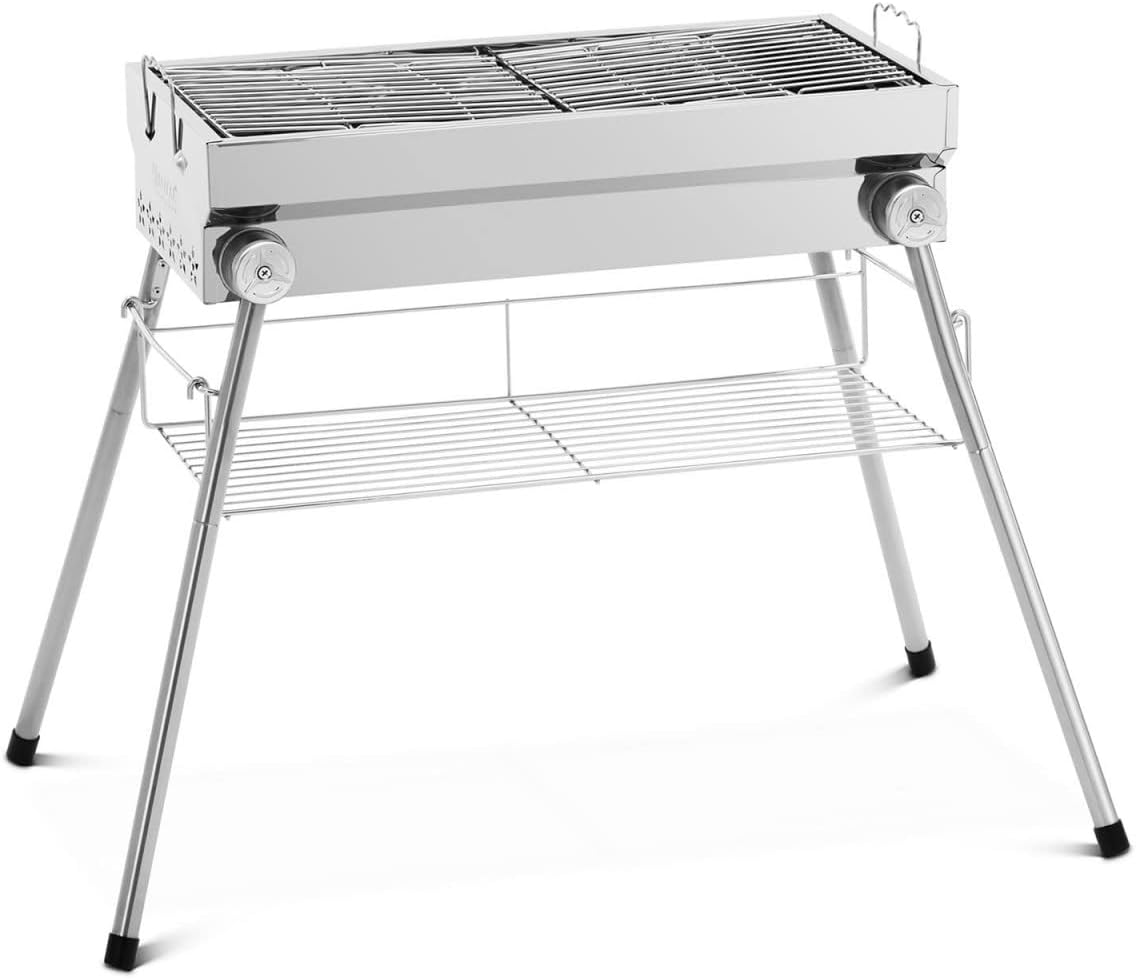 Royal Catering Holzkohlegrill klappbar mit Ablage und klappbarem Rost ...