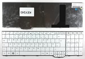 Amazon.com: Power4Laptops UK Layout White Replacement Laptop Keyboard ...