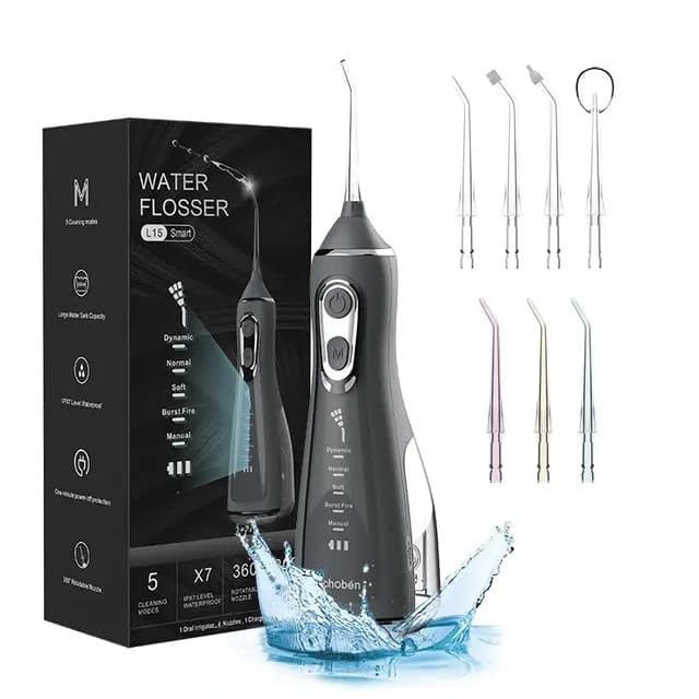 5BM Smart Water Dental Flosser - 300 ml Tank Capacity with 5 Modes & 5 ...
