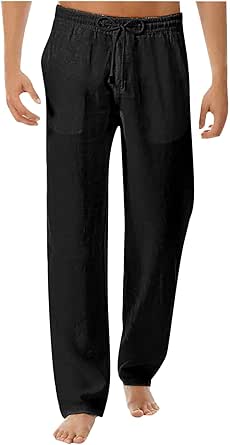 Men's Dress Pants Casual Loose and Comfortable Casual Pants Cotton ...