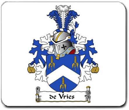 Amazon.com: de Vries Family Crest Coat of Arms Mouse Pad : Office Products