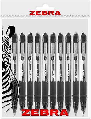 Zebra Z-Grip Smooth Ballpoint Pen - 1.0mm - Black Ink & Barrel - Pack ...