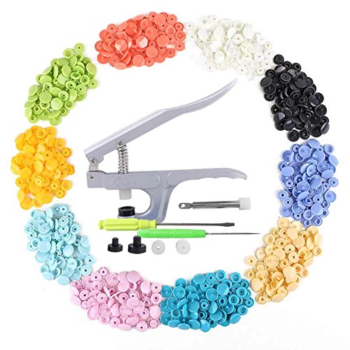 TENPO Commercial Hand Press Colorful Plastic Snap-on Buttons Fasteners ...
