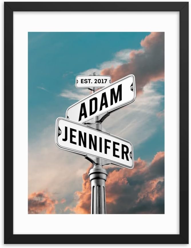 Amazon.com: Personalized Street Sign Print - Lovers crossroads street ...