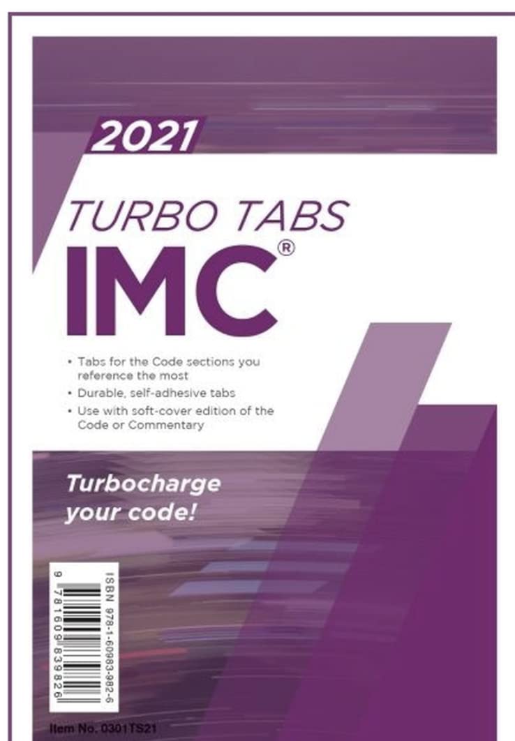 2021 International Mechanical Code Turbo Tabs (For Paperback Book ...