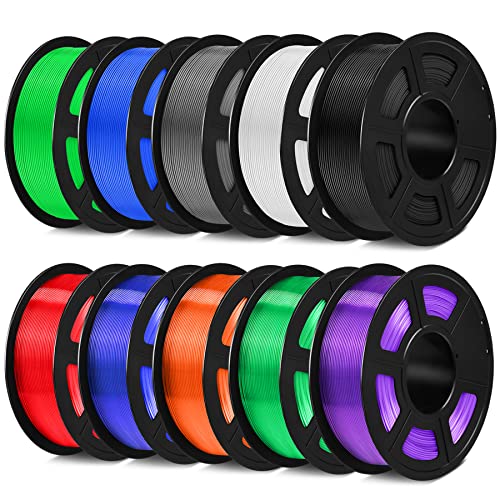 SUNLU PLA Filament Bundle 1.75mm, 3D Printer Filament, Dimensional ...