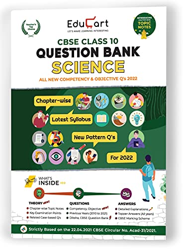 Educart CBSE Science Class 10 Question Bank for 2022 Exam (with new ...