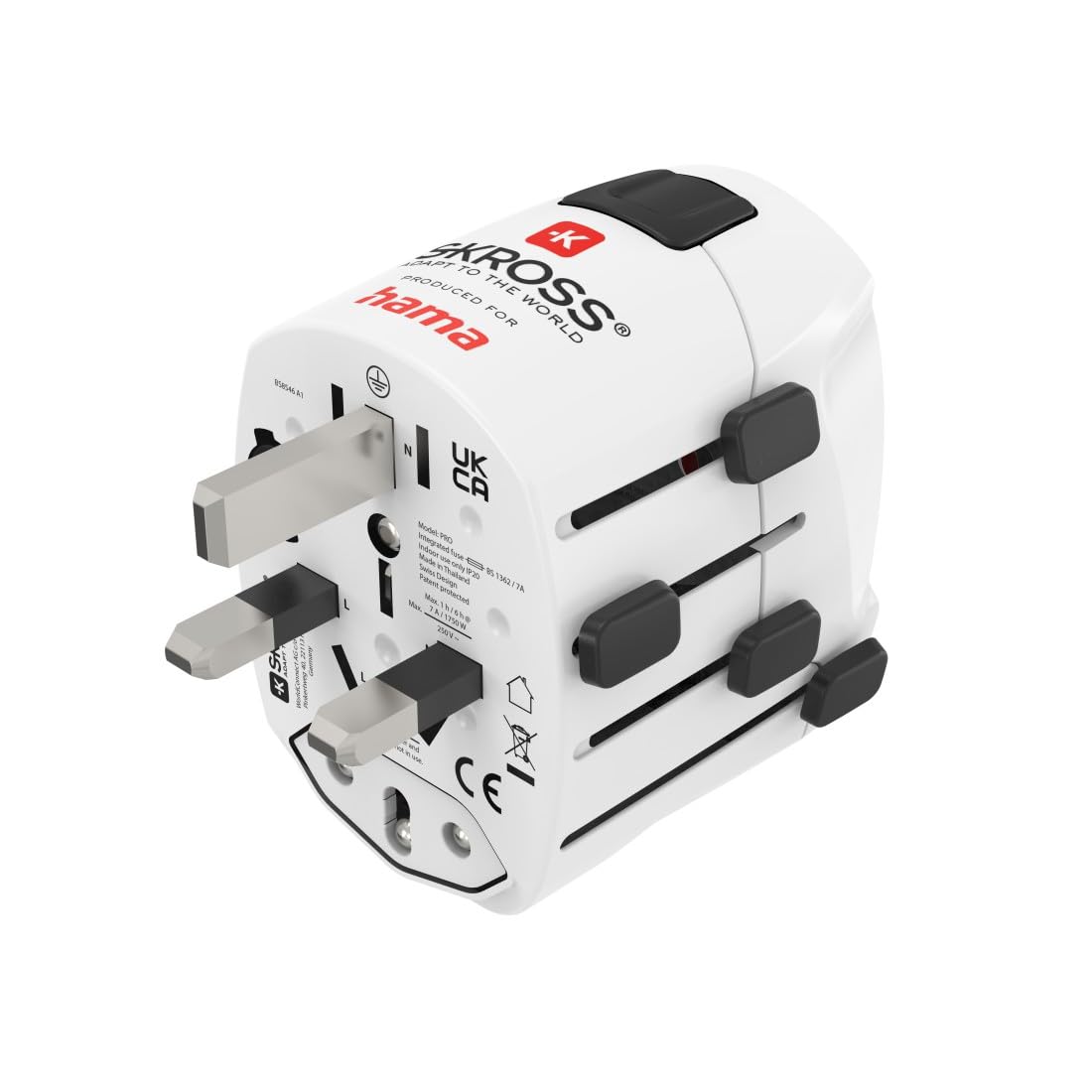 Hama International World Travel Pro 3 Pole Travel Adapter : Amazon.com ...