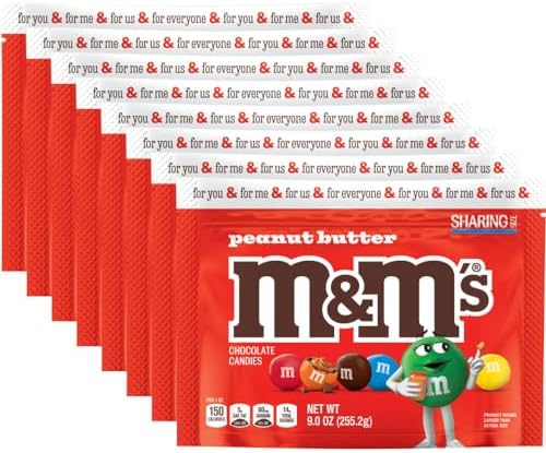Amazon.com: M&M'S Mega Peanut Butter Chocolate Candy, Sharing Size, 8.6 ...