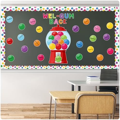 Amazon.com: Naozinebi Gumball Machine Bulletin Board Set Colorful ...
