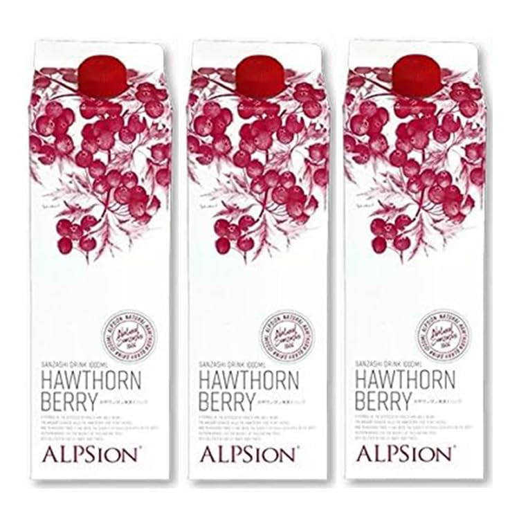 Amazon.co.jp: 【3個セット】 ALPSion アルピジョン BIO ハーブサンザシ 1000ml ＋ オリジナルロゴ入りおまけつき: 食品・飲料・お酒 通販