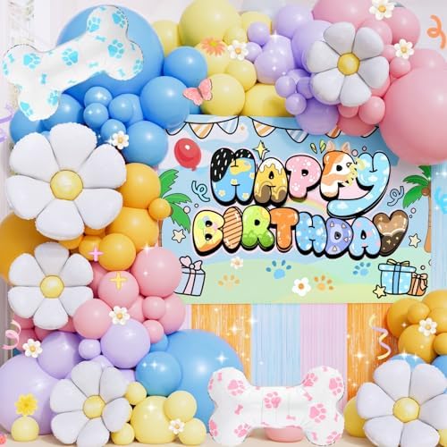 Amazon.com: Daidle Blue Dog Birthday Party Decorations for Girls & Boys ...