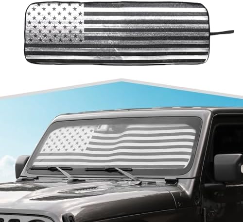 Amazon.com: Windshield Sun Shade Compatible with Jeep Wrangler JL JLU ...
