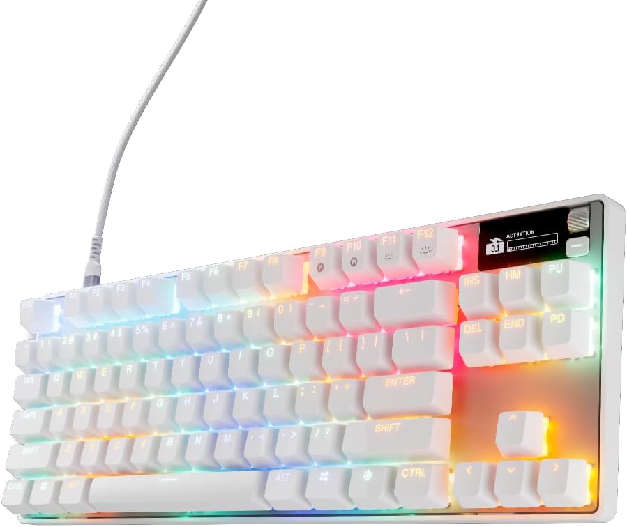 Amazon.com: SteelSeries Apex Pro TKL Gen 3 White - HyperMagnetic Gaming ...