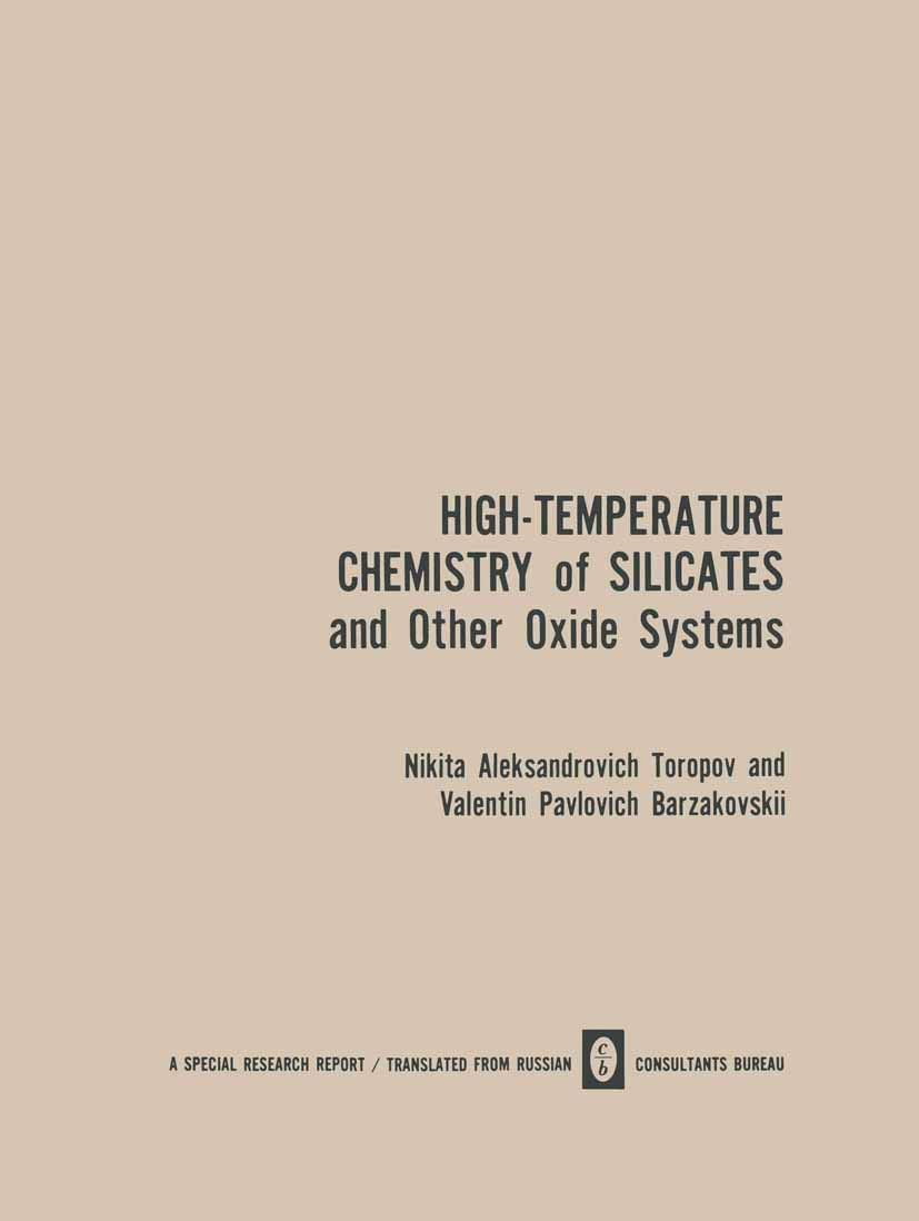 Amazon.com: High-Temperature Chemistry of Silicates and Other Oxide ...