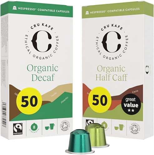Amazon.com: CRU Kafe UDSA Organic Coffee Pod Decaf and Half Caff ...