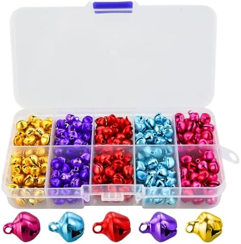 Dokpav 300PCS Colorful Jingle Bells with Storage Box, Small Bells Mini ...