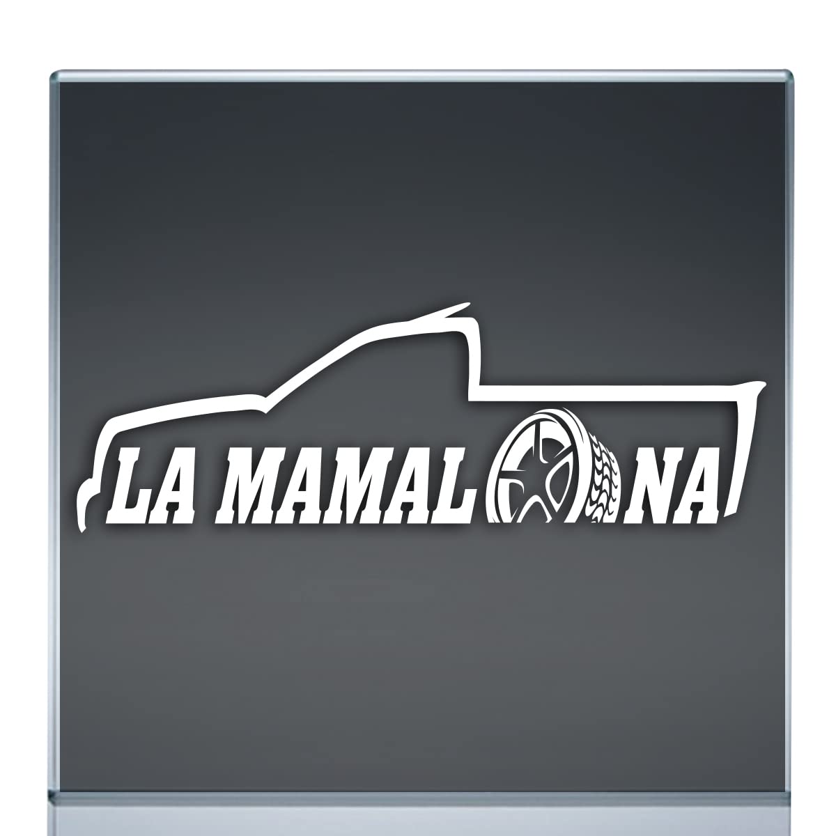 Amazon.com - La Mamalona Truck White Vinyl Decal Calcomania Sticker Car ...