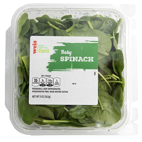 Amazon.com: Weis Quality, Salad Baby Spinach, 5 Ounce : Grocery ...