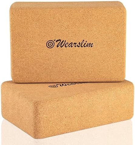 FirstFit Yoga Block | Non-Slip and Supra Grip Natural Cork Yoga Brick ...
