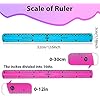 Thinp 2 Pieces Flexible Ruler, 30cm/12inch Plastic Ruler Shatterproof ...