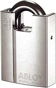 Abloy Sentry PL362B 9/16" x 1" Shrouded Steel Padlock w/ 2 Keys, Chrome Finish - Amazon.com