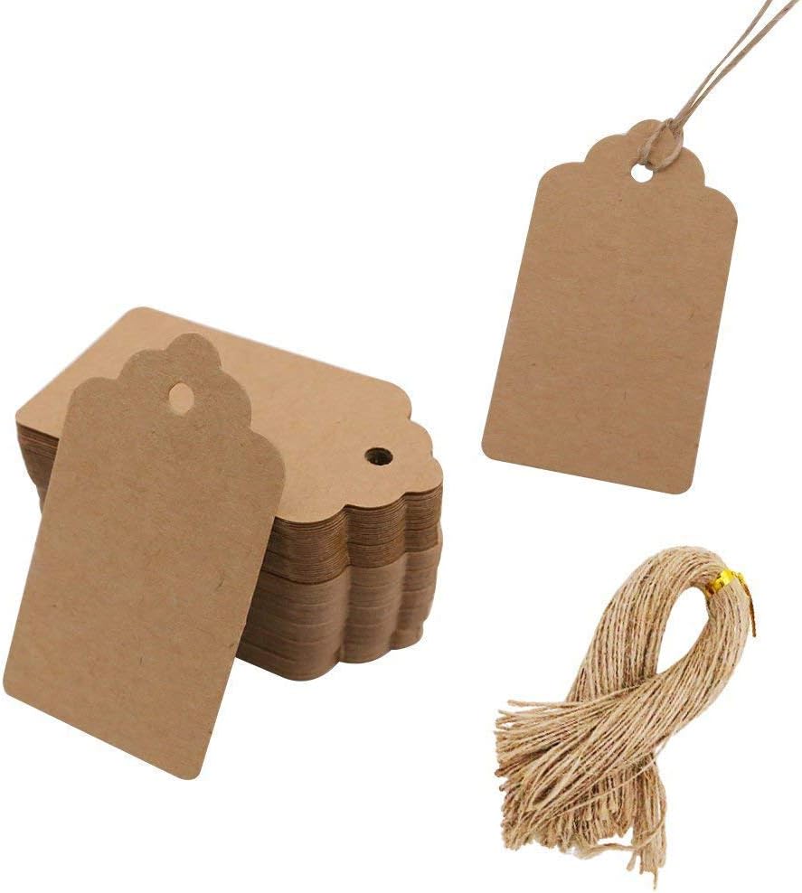 Amazon.com : 150ct Kraft Gift Tags Labels with String (3 Colors) : Arts ...