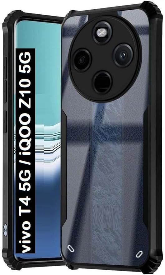 Pikkme Back Cover for Vivo T4 5G / iQoo Z10 5G PC + TPU Clear ...