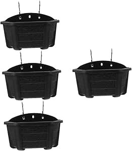Amazon.com: GANAZONO 4 Sets Wall Mounted Semicircle Flower Pot Flower ...