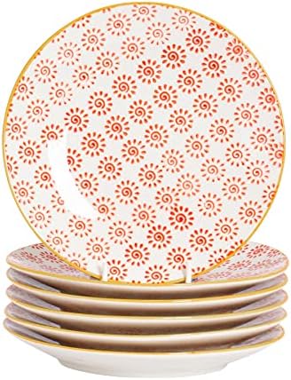 Nicola Spring Patterned Side/Dessert Plates - 180mm (7 Inches) - 6 ...